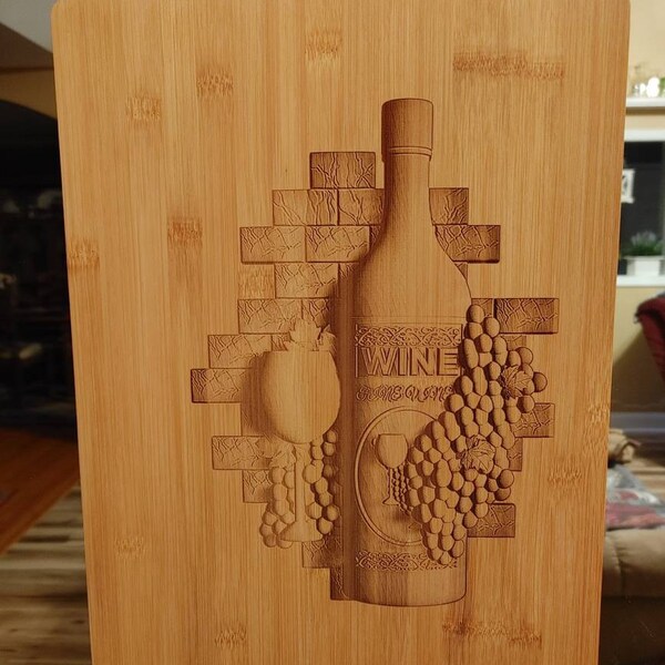 Digital Design File - Wine Bottle Sign - Glowforge - Laser Ready ...