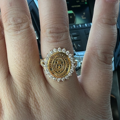 14k Gold Custom College Class Ring, College Ring, High School Class ...