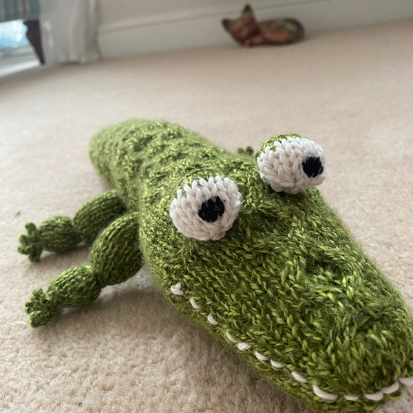 Miles the Crocodile Toy Knitting Pattern - Etsy