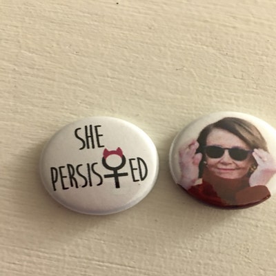 She Persisted Button, Mini She Persisted Pin, Women's March Button - Etsy