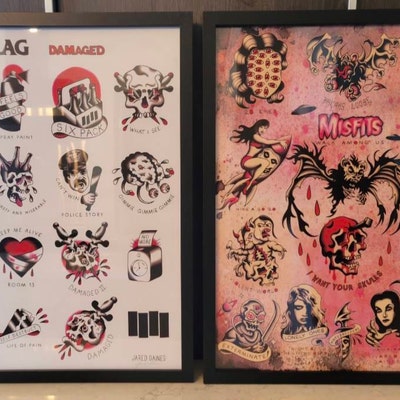 Rancid Tattoo Flash Poster - Etsy UK