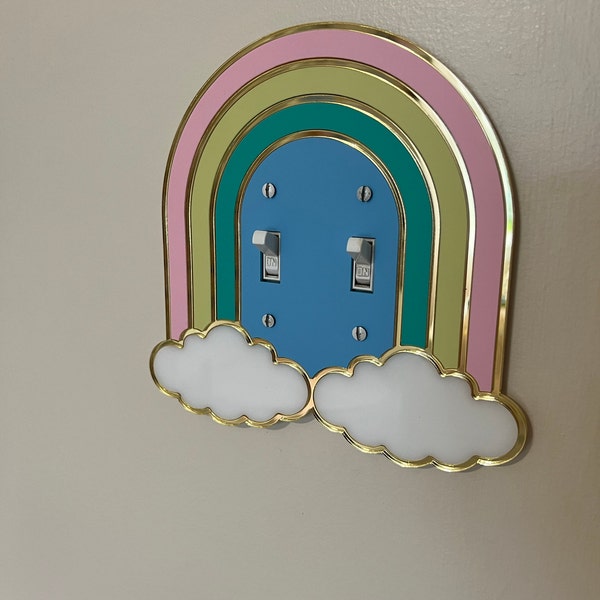 Rainbow Light Switch Plate Cover / Rainbow Decor / Rainbow Wall / Home ...