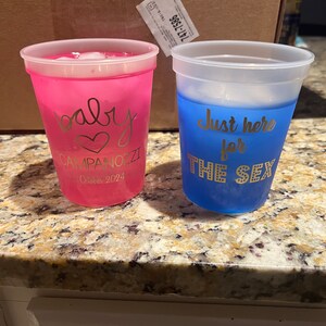 Hand Lettered Cups, Personalized, Monogrammed, Custom, Party, Foam ...