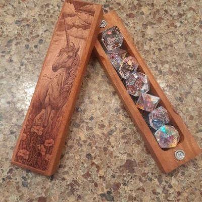 Tengwar Elven Script Dice Box Personalized Wooden Dice Vault RPG ...