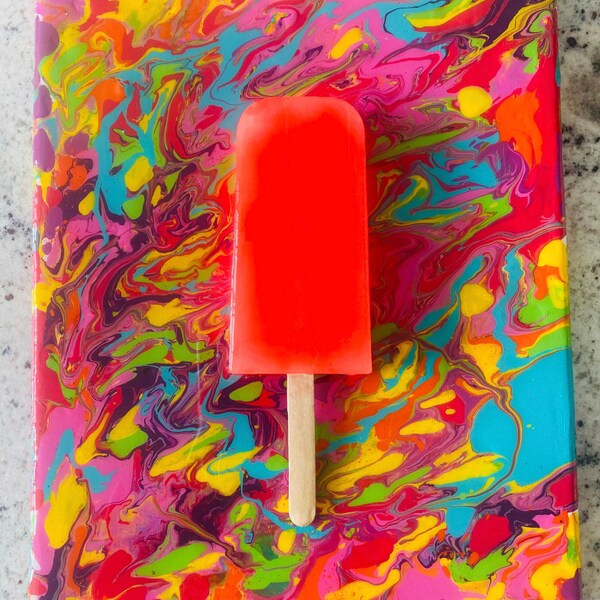 Modern Acrylic Art Original Rainbow Blob Art Colorful Abstract Art ...