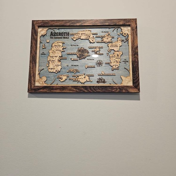 3D Wood Engraved Map of Pantala Wings of Fire Map - Etsy
