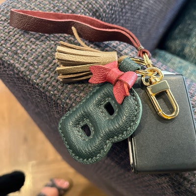 Leather Charm With Lobster Clasps Leather Key Holder Handbag Charm ...