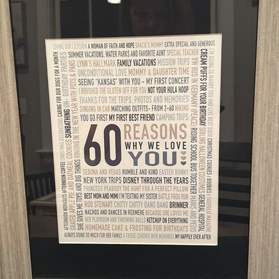 75th Birthday Gift 75 REASONS Why We Love You Gift for Dad - Etsy