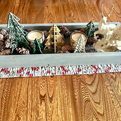Set of 5 Wood Trees , Christmas Decor, Christmas Tiered Tray, Winter ...