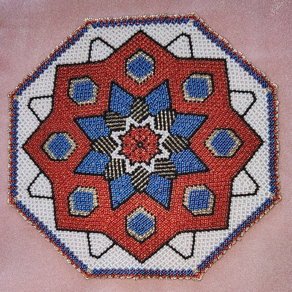 PDF Pattern for Beaded Doily / Schema per Centrino Di Perle 24 Cm ...