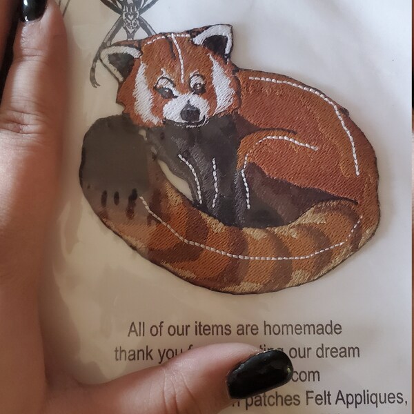 Lovely Red Panda Iron on Patch Applique Sew on Animal Patch - Etsy