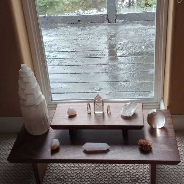 Floor Altar and Riser. Beautifully Handcrafted Bamboo Top With Walnut ...