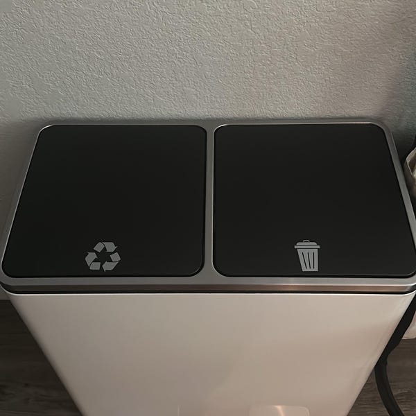 Trash and Recycling Decals | Trash Can Labels, Recycle Bin Decal, Waste ...