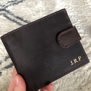 Personalised Tri Fold Leather Wallet With RFID - Etsy