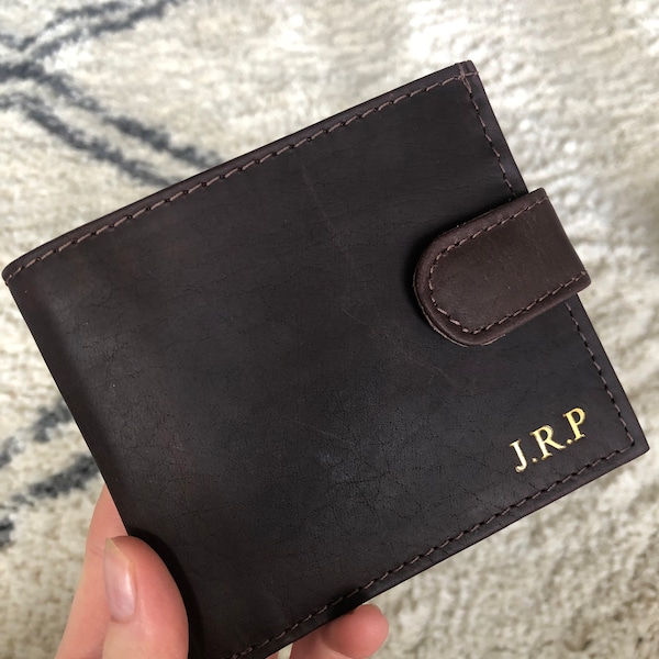 Personalised Tri Fold Leather Wallet With RFID - Perfect Luxury Father ...