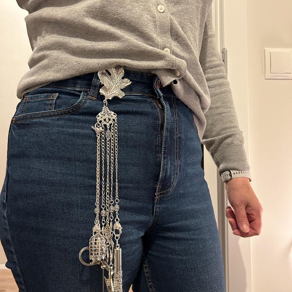 Chatelaine Tools - Victorian Handkerchief Clip - Stainless Steel on a ...