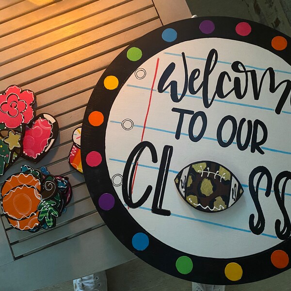 Welcome to Our Class Door Teacher Sign W/ Interchangeables - Etsy