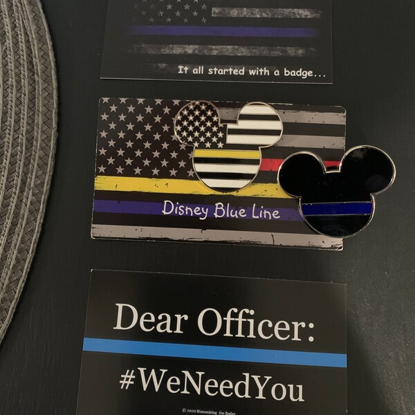 Thin Blue Line Mickey Pin - Etsy