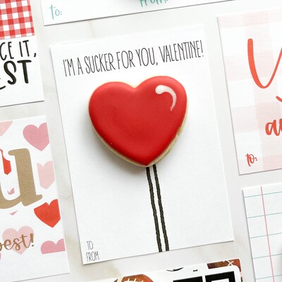 Party Hat Cookie Card Printable, 3.5x5, Smiley Face Birthday Cookies ...