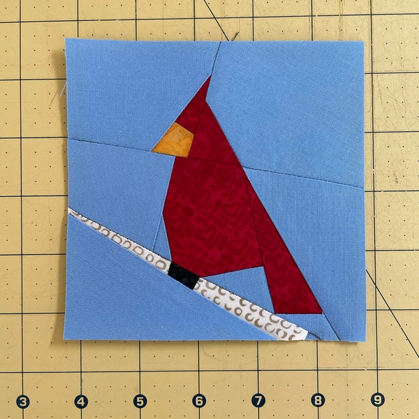 Cardinal Quilt Block Pattern: 6" Paper Pieced Bird (PDF Pattern) - Etsy