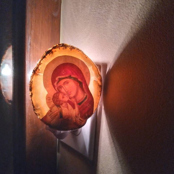 Agate Night Lights - Panagia (greek Orthodox) - Etsy