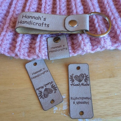Custom Labels With Metal Rivet, Knitting Beanie Tags, Personalized ...