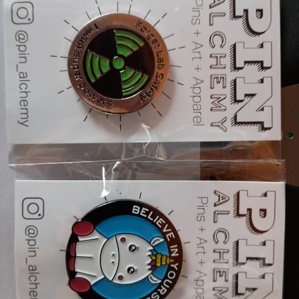 Science Enamel Pin - Glow in the Dark - Forget Lab Safety I Want Super ...