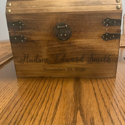 New Baby Gift Box, Baby Keepsake Box, Small Memory Box, Boho Baby ...