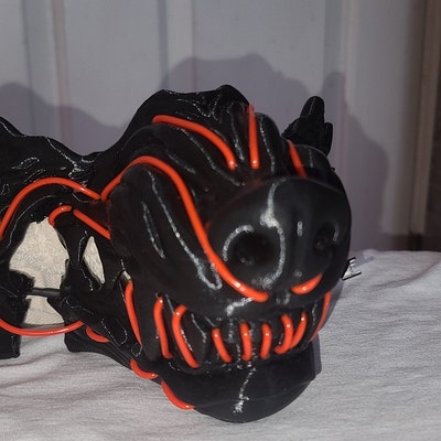 Glowing Cyberpunk Samurai Wolf Mask Samurai Wolf Mask Wolf Mask Cyber ...