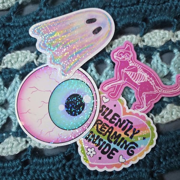 Glitter Giant Eyeball Sticker, Eye Sticker, Eyeball Sticker, Halloween ...