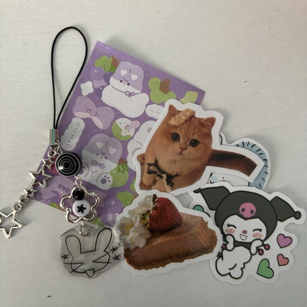 Blue Pink Purple Aesthetic Y2k Beaded Star Keychains - Etsy