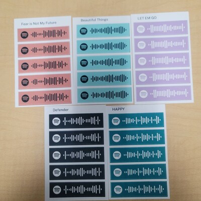 Custom Spotify Song Code Sticker Personalized Scannable Spotify Code ...