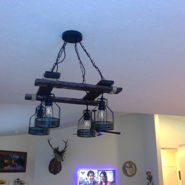 Rustic Light Fixture - Hanging Light - Rustic Lighting - Industrial ...