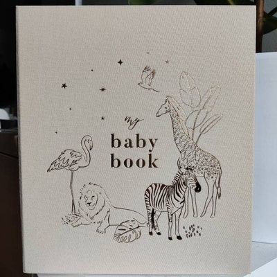 My Baby Book, Baby Memory Book Safari Keepsake Memory Book, Folder ...