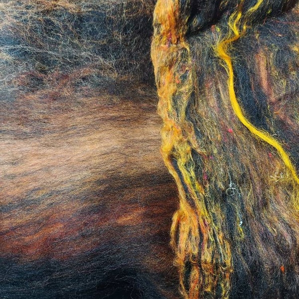 Spiral Hand Spun Art Yarn, Wool Yarn for Felting Knitting and Weaving ...