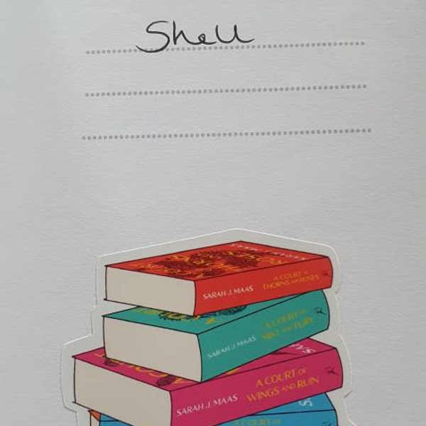 ACOTAR Book Stack Sticker | Sarah J Maas Book Stack Sticker | ACOMAF ...