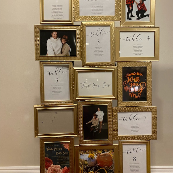 5x7 Wedding Seating Chart Template Calligraphy, Table Seating Chart ...