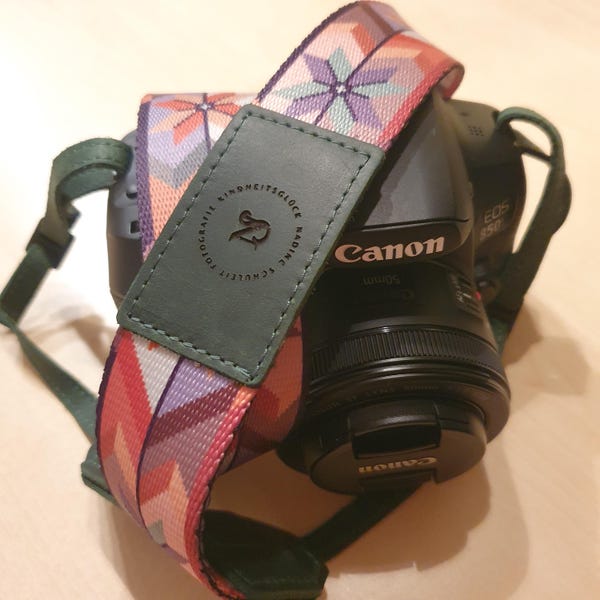 Engraved Camera Strap, Pattern Leather Camera Straps, Travel Gift ...