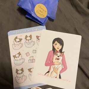 Silly Pomsky Sticker Sheet Cute Chibi Kawaii Dog Stickers | Etsy