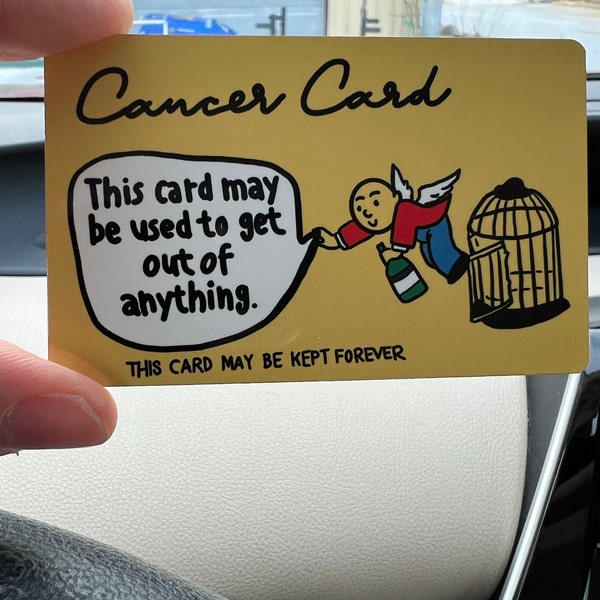 The Cancer Card - Funny Cancer Gift - Option to Add Magnet - Cancer ...