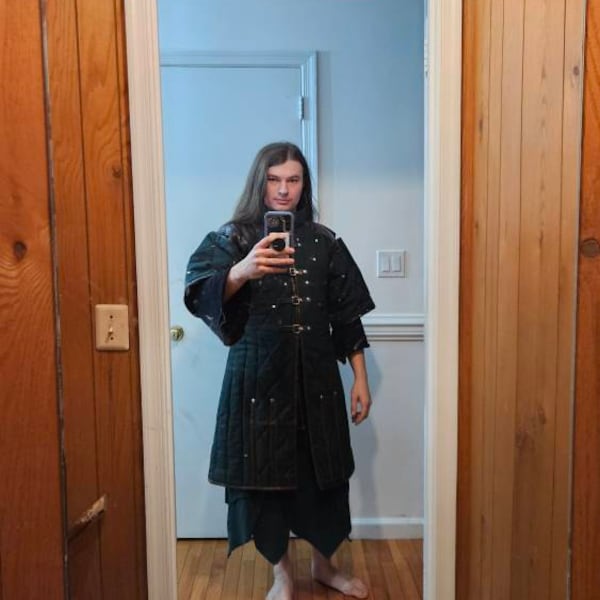 Medieval Thick Padded Cotton Gambeson Armor - Full Sleeve Aketon Jacket ...