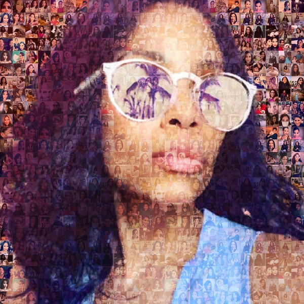 Custom Photo Collage Gift, Mosaic Poster From Your Pictures, Custom ...