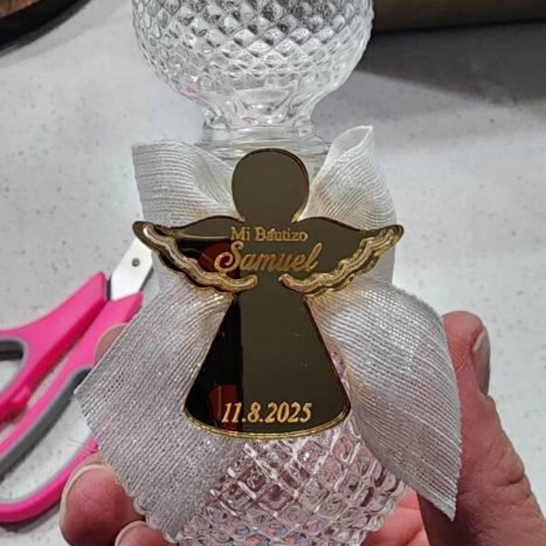 Personalized Baptism Favor Tag, Cross Baptism Name Tag, Lettering Name ...