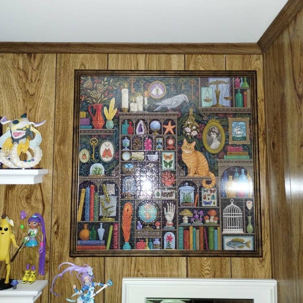 Wooden Frame for Puzzles Handmade Picture Frames in 10+ Colors for Wall ...