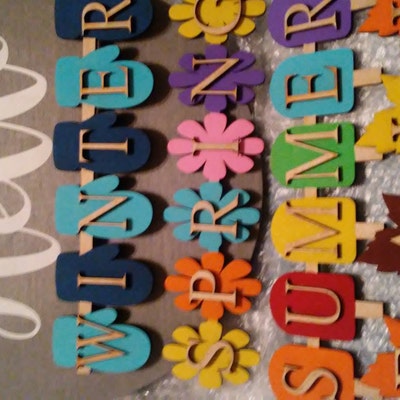 Interchangeable Seasonal Sign, Wood Interchangeable, Hello Season Sign ...