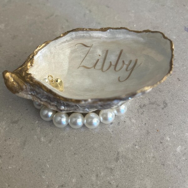 Oyster Shell Hamptons Style Coastal Home Decor Beige and White Clam ...