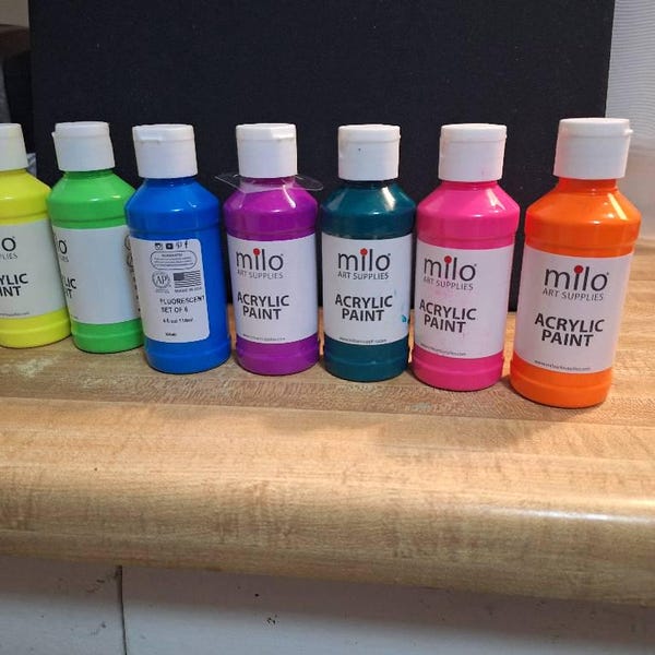 Milo Acrylic Paint Set of 12 Colors | 8 Oz Bottles | Made in the USA - Etsy