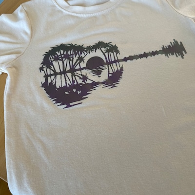 Guitar Palm Trees SVG Tropical Sticker T-shirt Decals CNC Laser Plasma ...