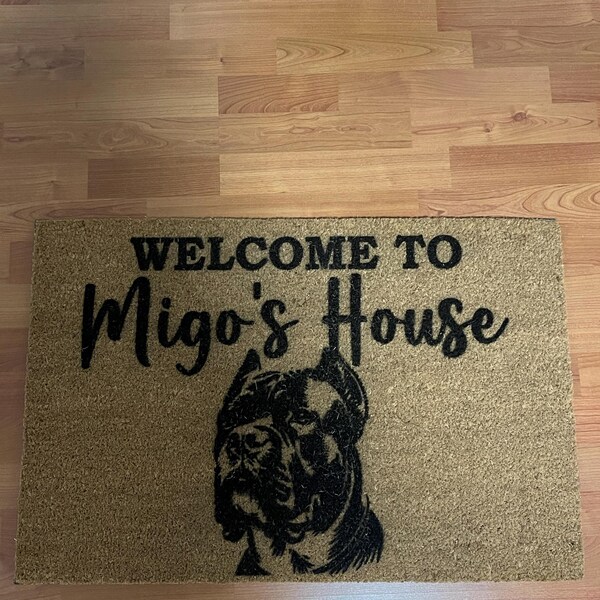 Personalized Dog Gift, Welcome Mat Dog, Dog Doormat, Custom Dog Gift ...