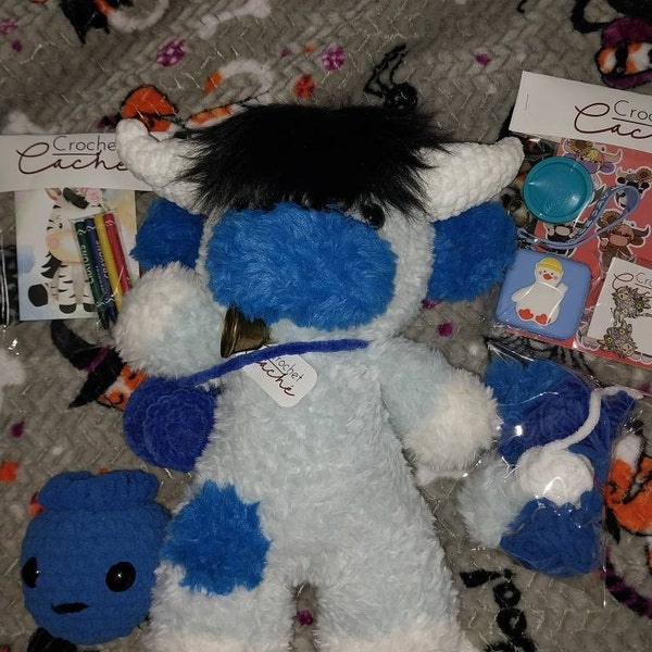 Baby Fluffy Cow Highland Cow Crochet Kawaii Cute - Etsy